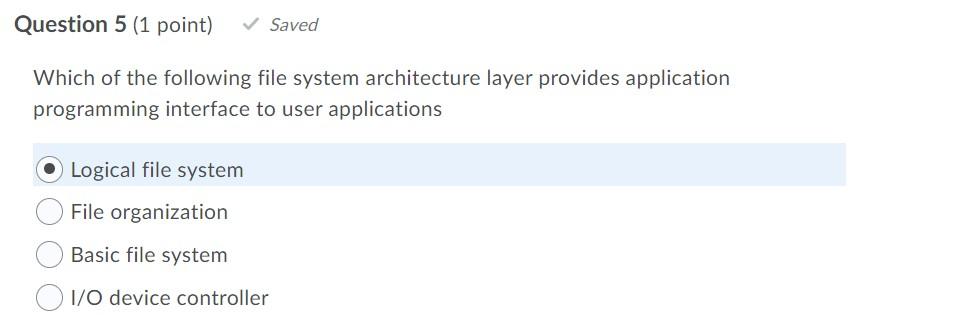 Solved Question 5 (1 point) Saved Which of the following | Chegg.com