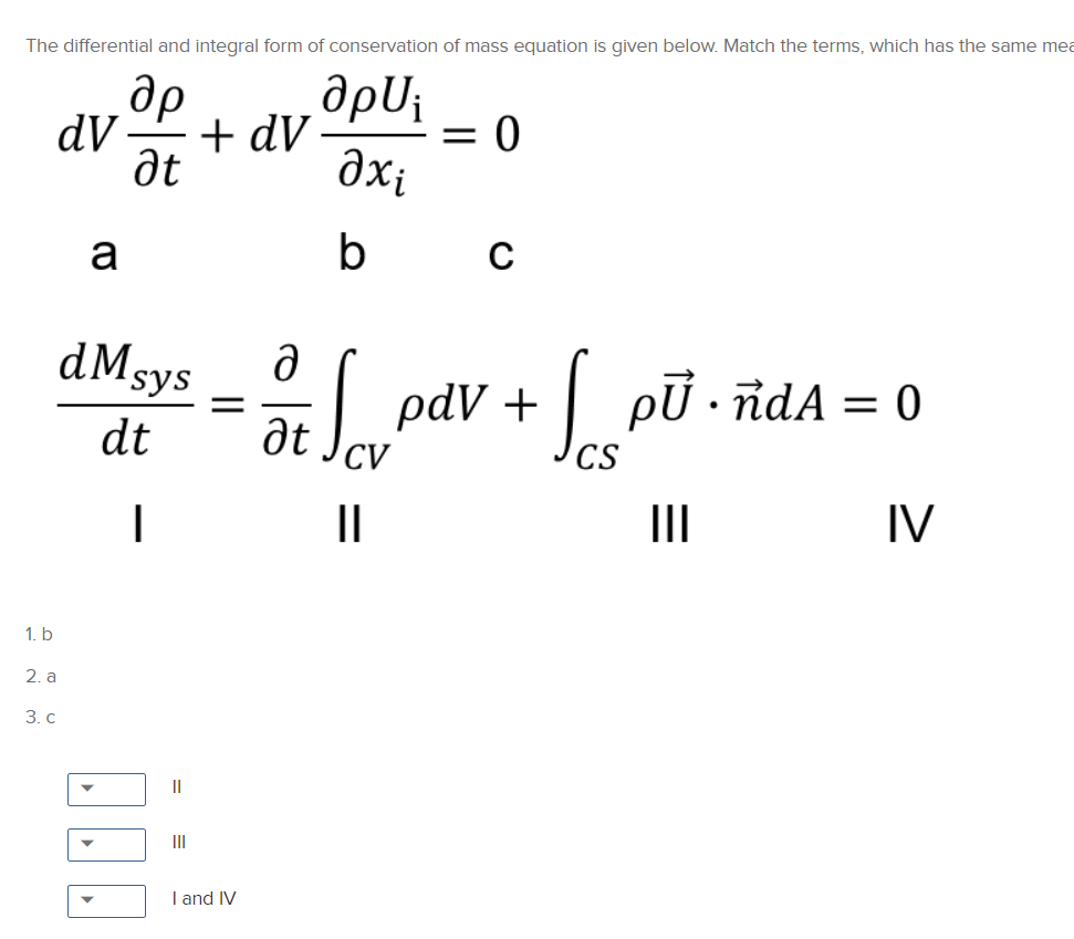 Solved The differential and integral form of conservation of | Chegg.com