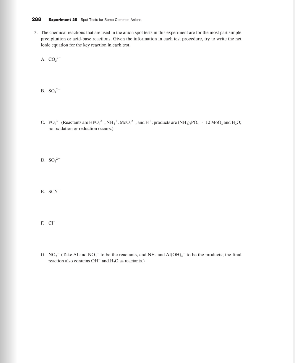 Solved Name Section Experiment 35 Advance Study Assignment: | Chegg.com