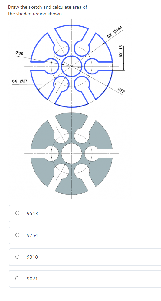Solved Draw the sketch and calculate area of the shaded | Chegg.com