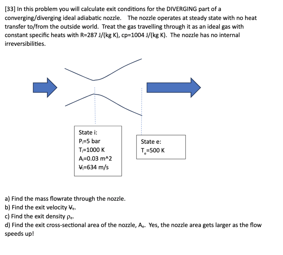 Solved [33] In this problem you will calculate exit | Chegg.com