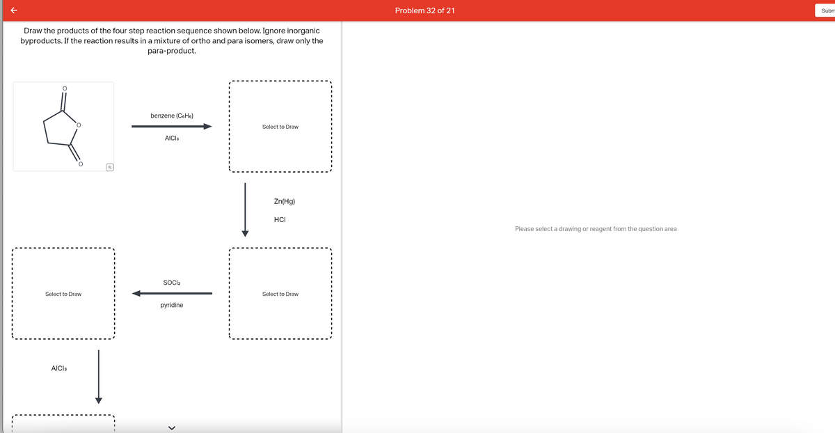 Solved Draw the products of the four step reaction sequence | Chegg.com