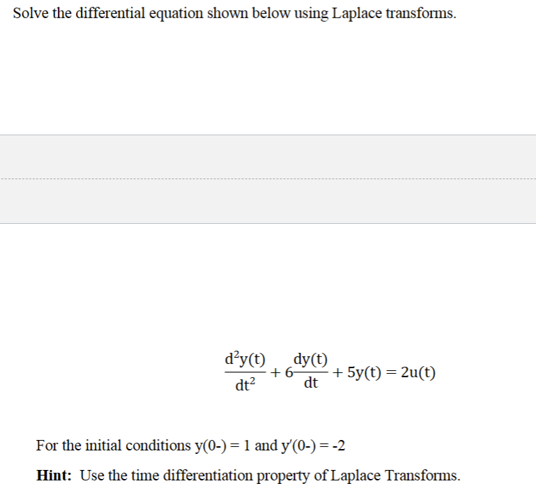 Solved Solve the differential equation shown below using | Chegg.com