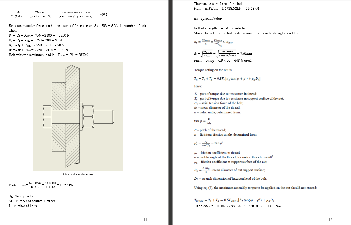 Solved 3)Threaded Joints 3.1)Given Task of Threaded Joints | Chegg.com