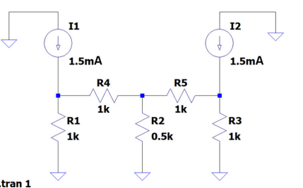 Solved 11 12 1.5mA 1.5mA R4 R5 1k R1 1k 1k R2 0.5k R3 1k | Chegg.com