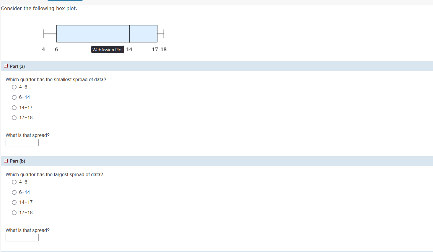 Solved Consider the following box plot. Part (a) Which | Chegg.com