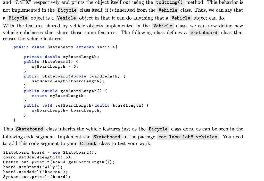Solved 2 Vehicle Hierarchy In the vehicle domain, we could | Chegg.com