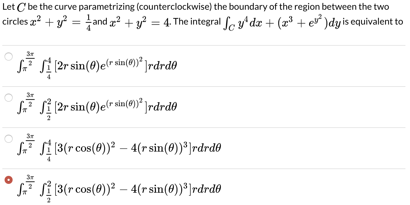 Solved Let C be the curve parametrizing (counterclockwise) | Chegg.com