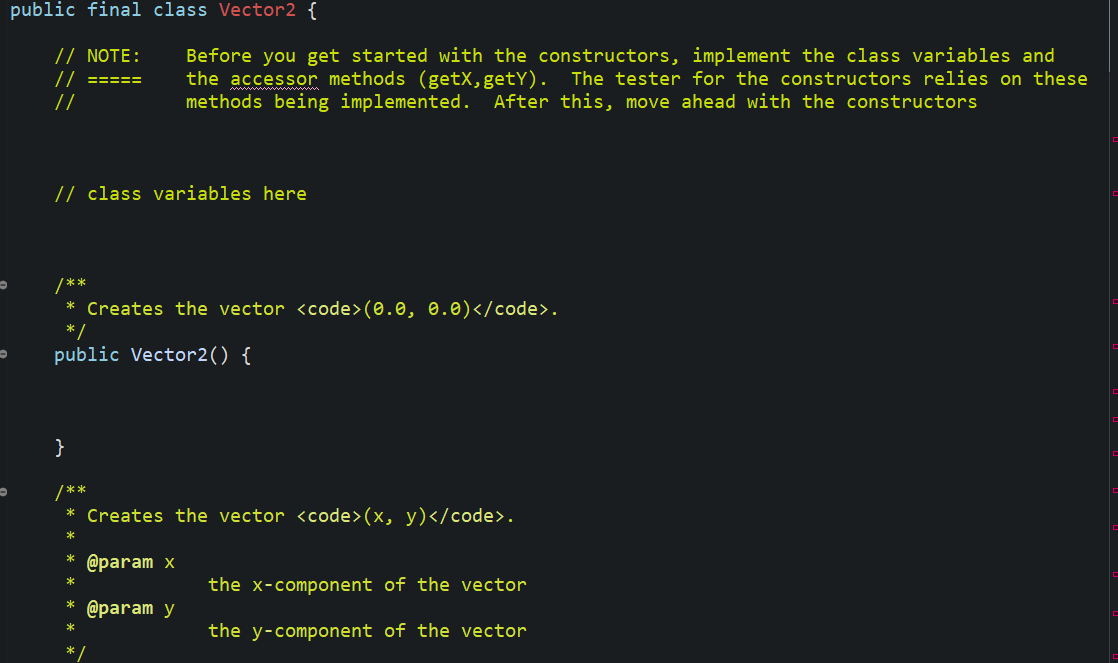 Solved public final class Vector2 { // NOTE: // ===== // | Chegg.com