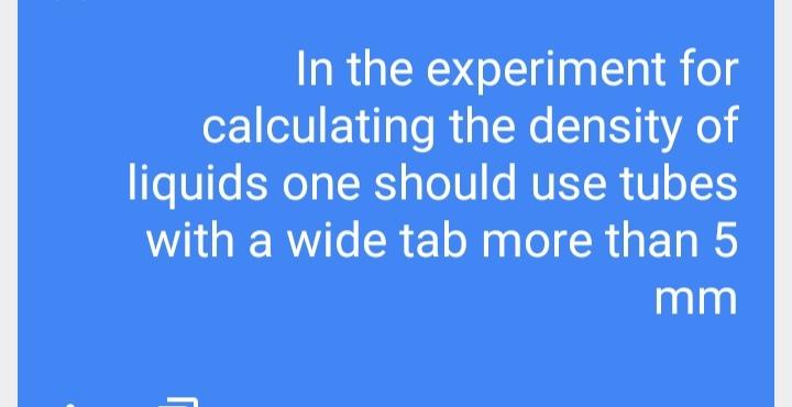 Solved In the experiment for calculating the density of | Chegg.com