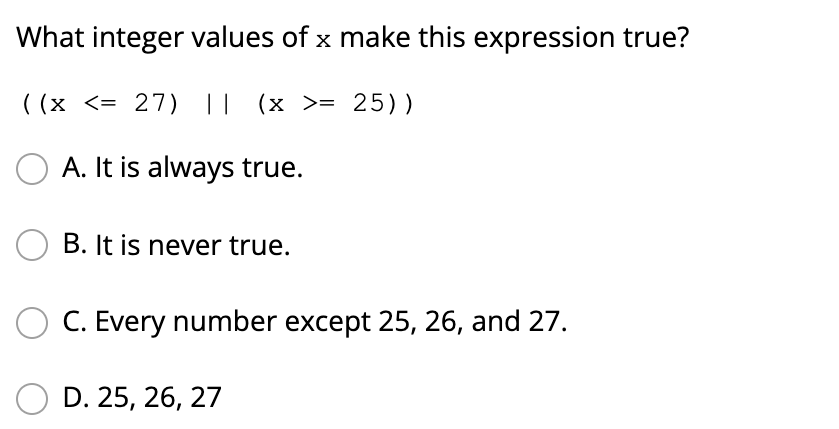Solved What integer values of x make this expression true? ( | Chegg.com