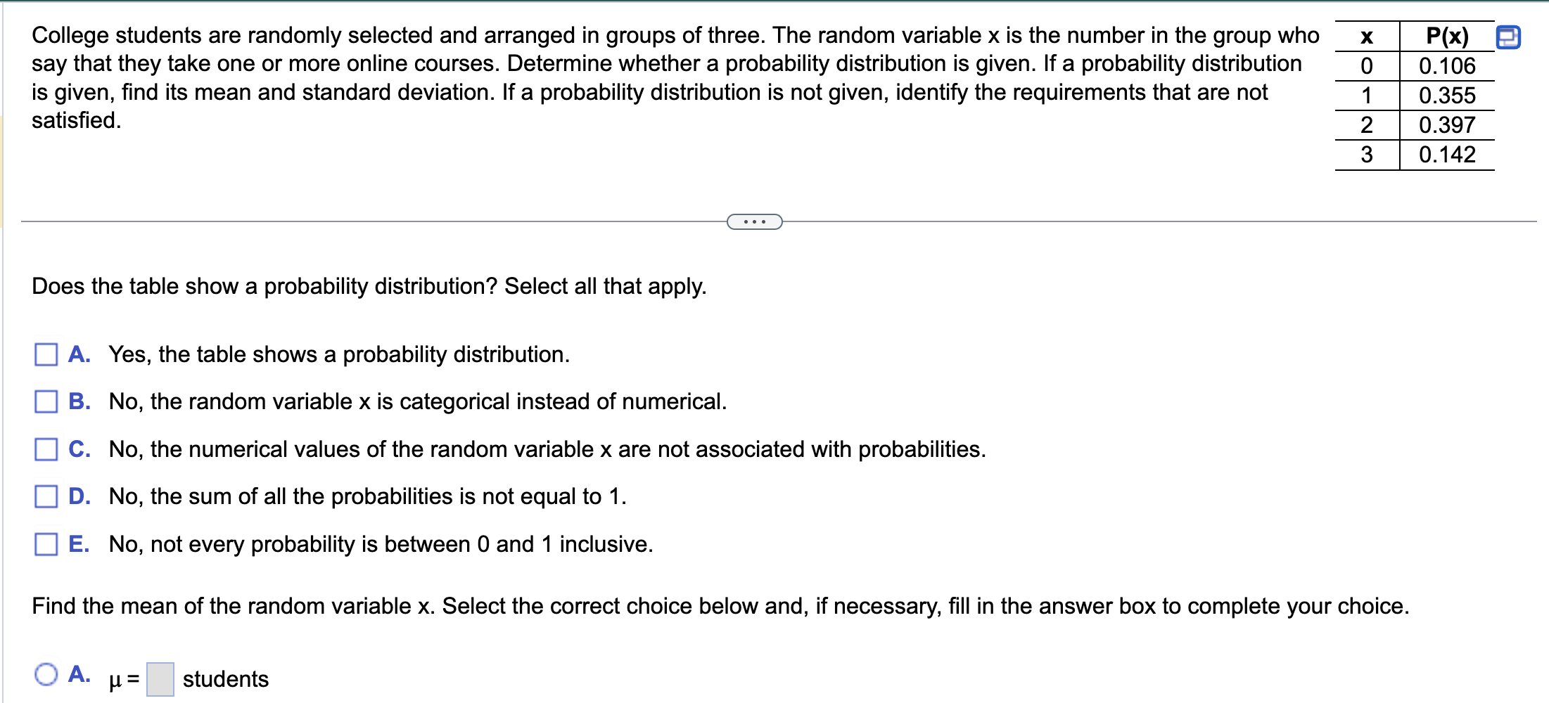 Solved College students are randomly selected and arranged | Chegg.com