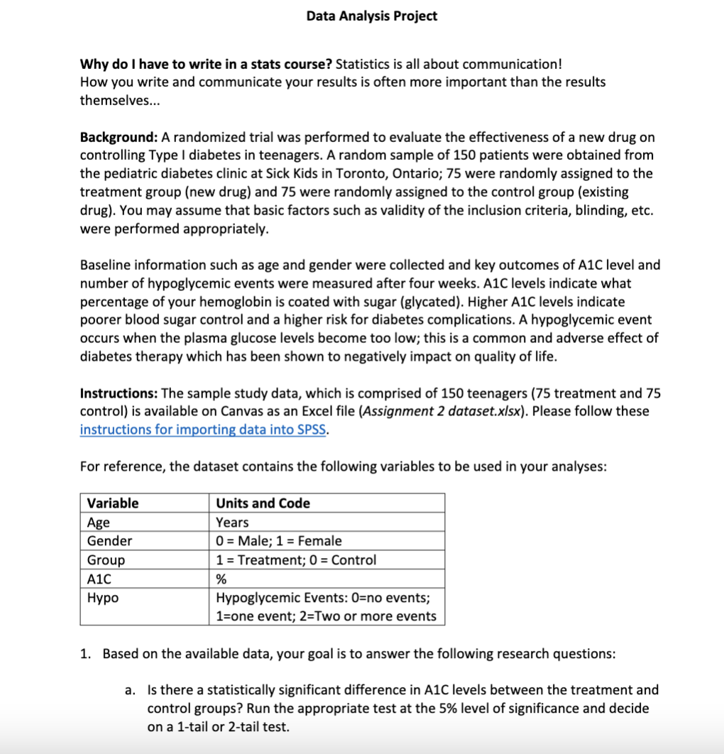 Data Analysis Project Why do I have to write in a | Chegg.com