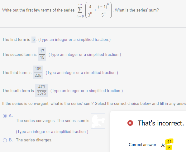 Solved Write out the first few terms of the series | Chegg.com