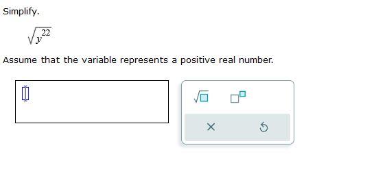 Solved Simplify. y22 Assume that the variable represents a | Chegg.com