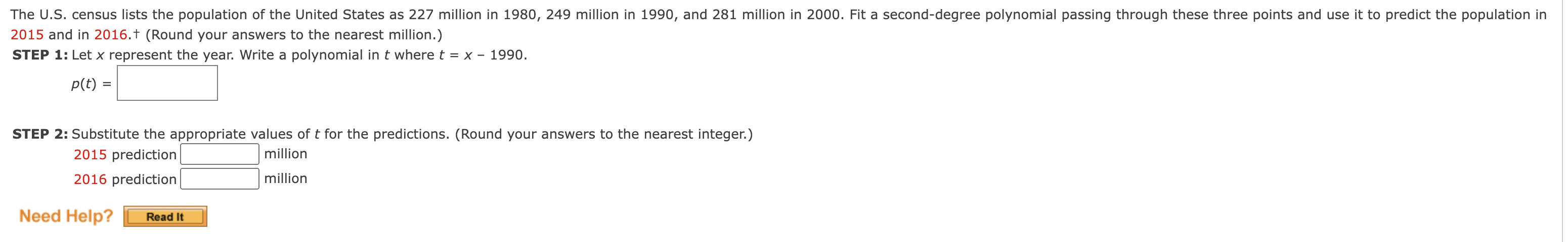Solved The U.S. census lists the population of the United | Chegg.com