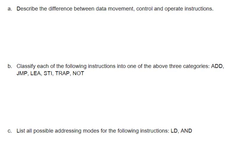Solved a. Describe the difference between data movement, | Chegg.com