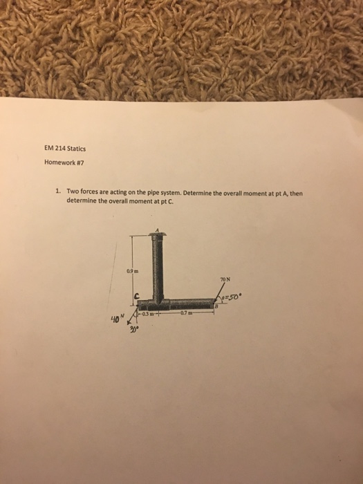 Solved EM 214 Statics Homework #7 1. Two forces are acting | Chegg.com