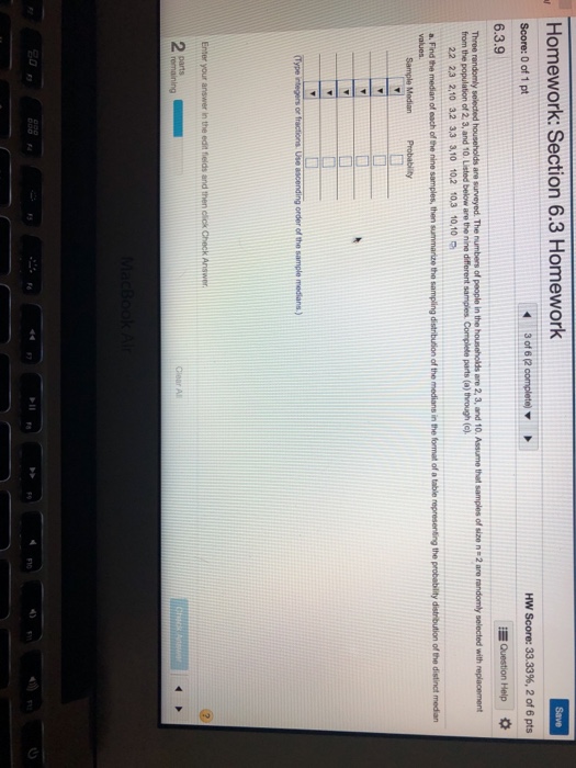 Solved Homework Section 6 3 Homework Score 0 Of 1 Pt 6 3 9