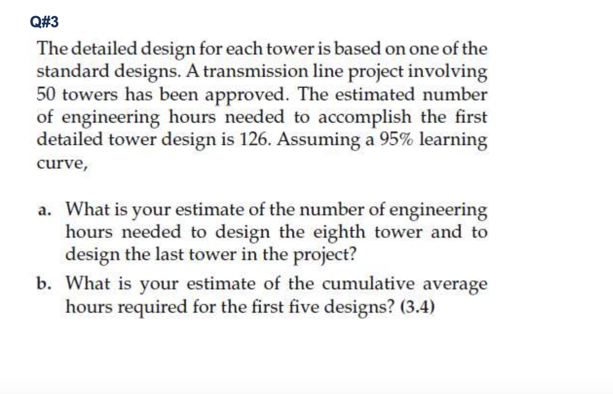 Solved The detailed design for each tower is based on one of | Chegg.com