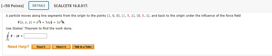 Solved [-150 Points) DETAILS SCALCET8 16.8.017. A particle | Chegg.com