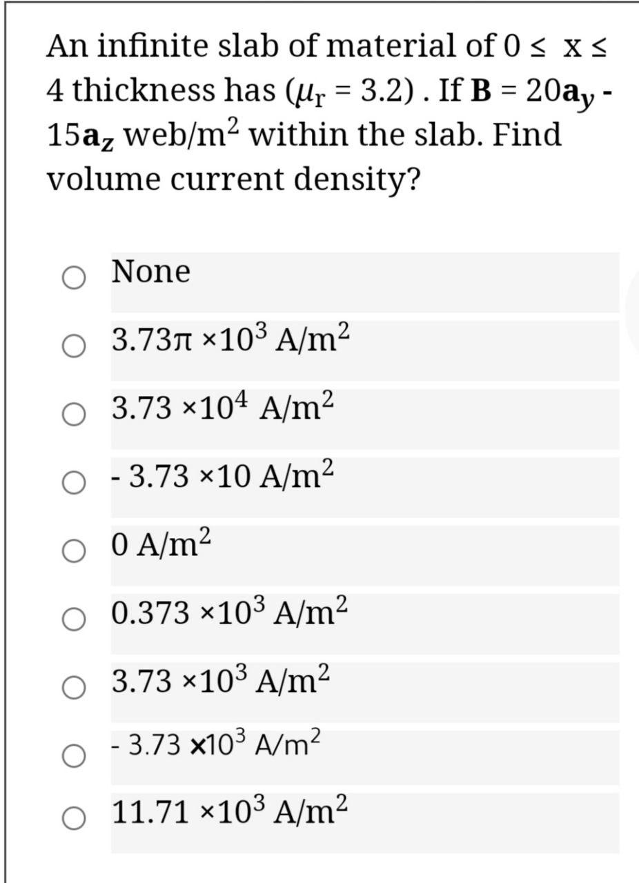 Solved An infinite slab of material of 0