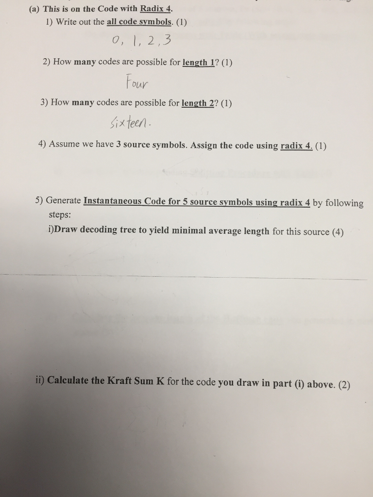 Solved (a) This is on the Code with Radix 4. 1) Write out | Chegg.com