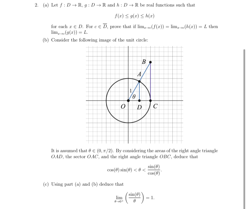 Solved (a) ﻿Let f:D→R,g:D→R ﻿and h:D→R ﻿be real functions | Chegg.com