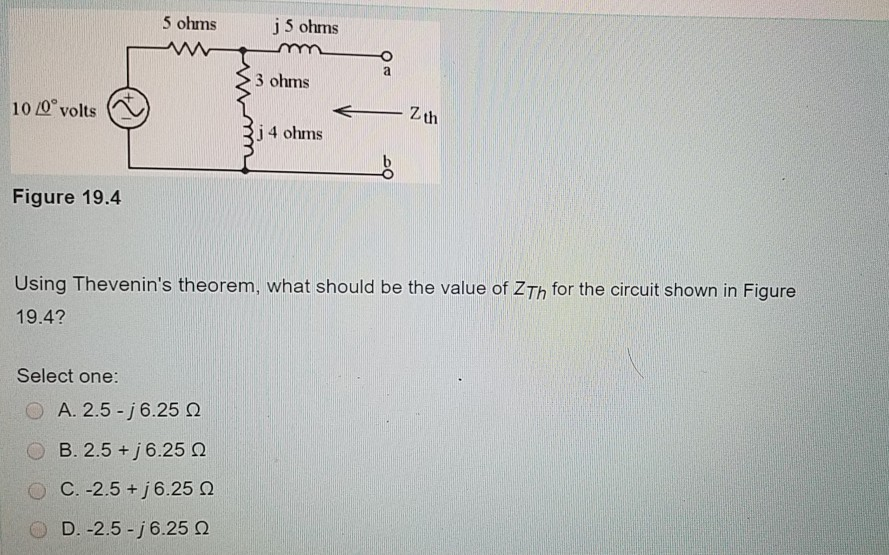 Solved 5 ohms j 5 ohms 3 ohms 10 0 volts j 4 ohms Figure | Chegg.com