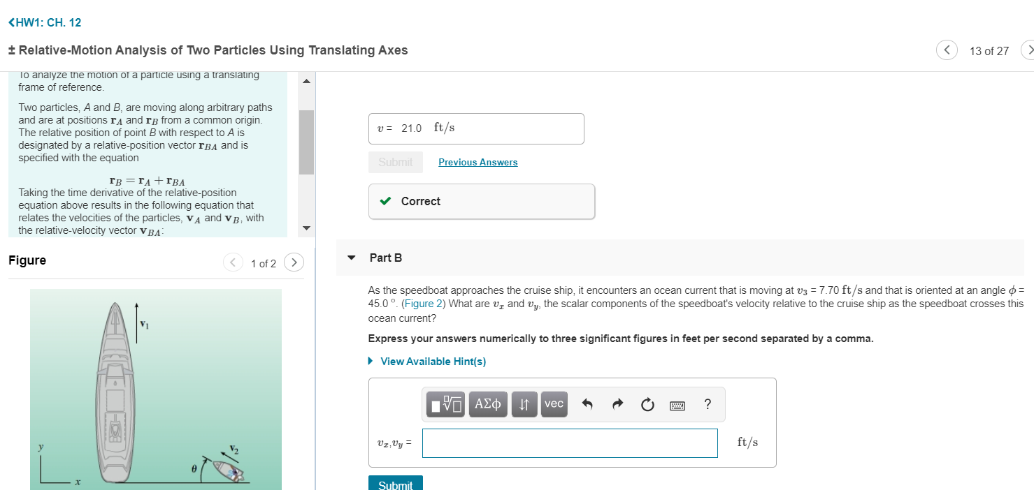 Solved Learning Goal: To be able to calculate position, | Chegg.com