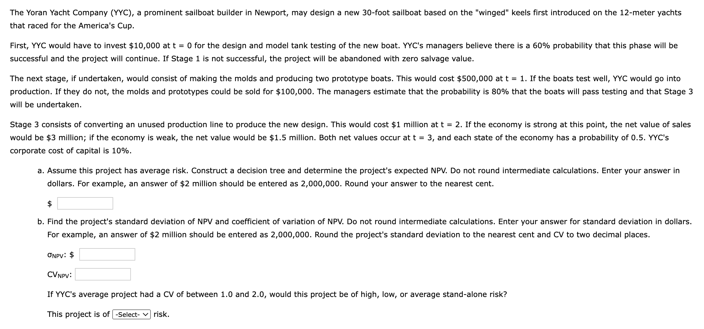 Solved Please Solve In Excel And Show Formulas The Dropdown Chegg