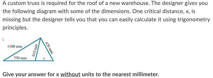 Solved A custom truss is required for the roof of a new | Chegg.com