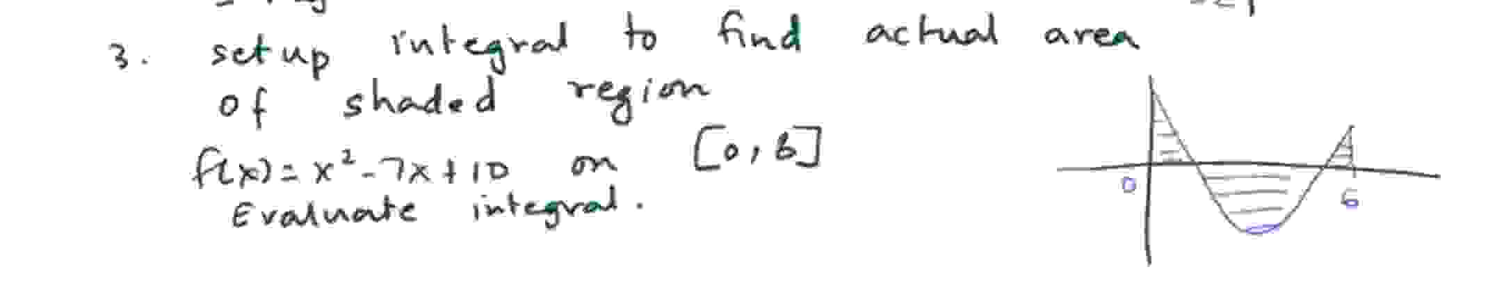 Solved Setup integral to find actual areaof shaded | Chegg.com