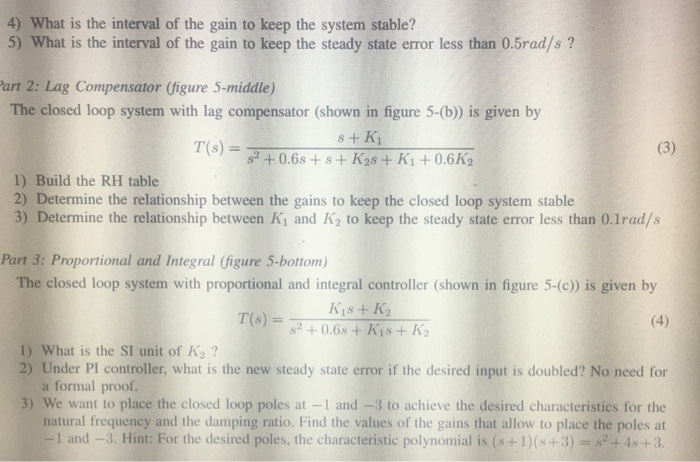 Solved Problem4 The Transfer Function Of A Brush Dc Motor 