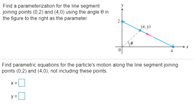 Solved Find A Parameterization For The Line Segment Joining