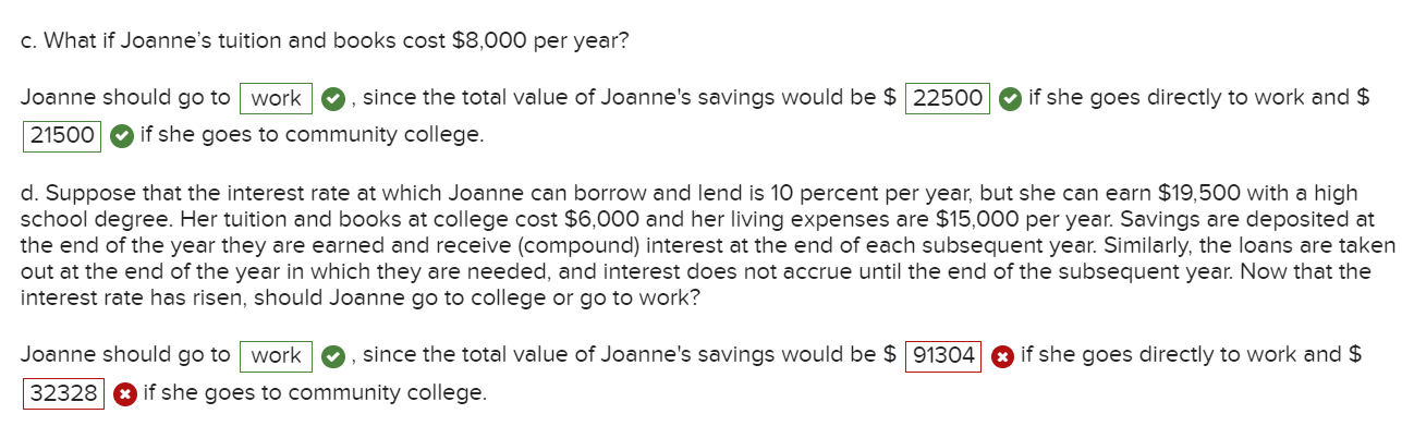 Solved Joanne has just completed high school and is trying | Chegg.com