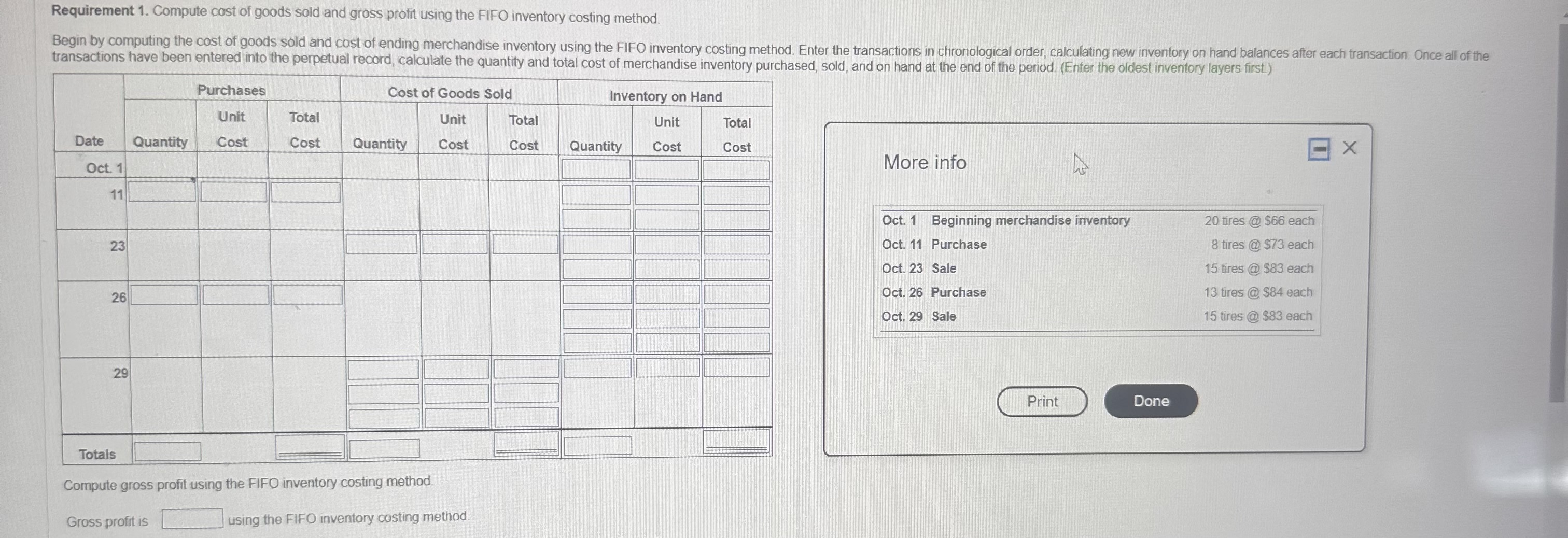 Solved Requirement 1. Compute cost of goods sold and gross | Chegg.com Solved Requirement 1. Compute cost of goods sold and gross | Chegg.com