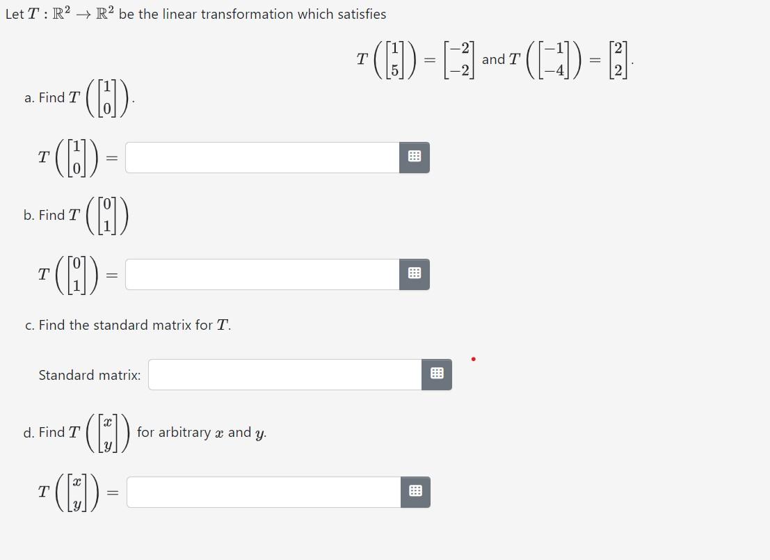 Solved Let T:R2→R2 be the linear transformation which | Chegg.com
