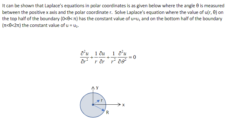 Solved It can be shown that Laplace's equations in polar | Chegg.com