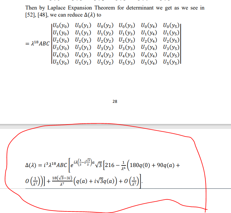 Solved find this determinant by matlab or python or | Chegg.com