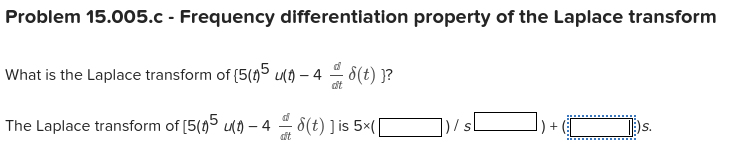 Solved Problem 15.005.c - Frequency differentiation property | Chegg.com
