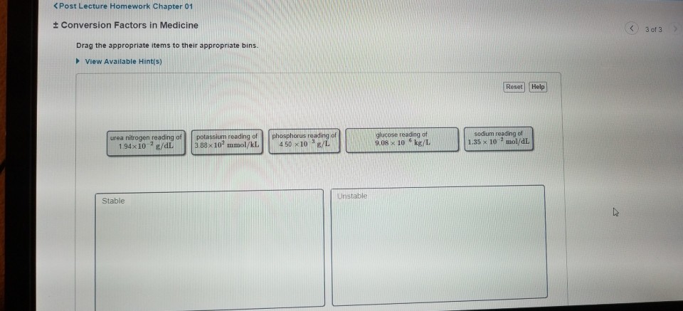 Solved View Available Hint(s) Reset] Help glucose reading | Chegg.com