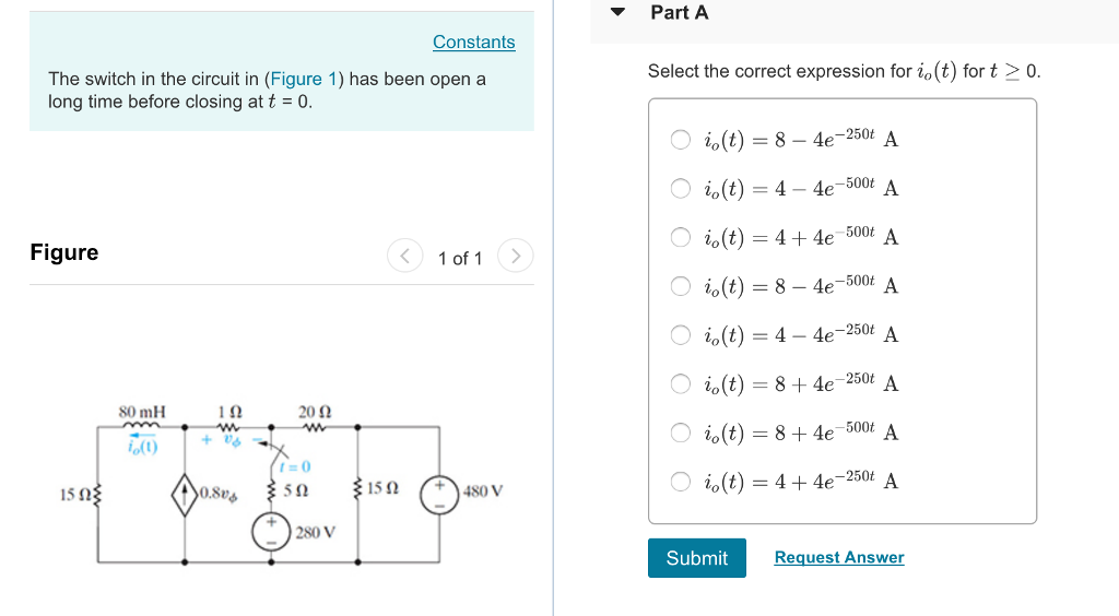 Solved Part A Constants Select the correct expression for | Chegg.com