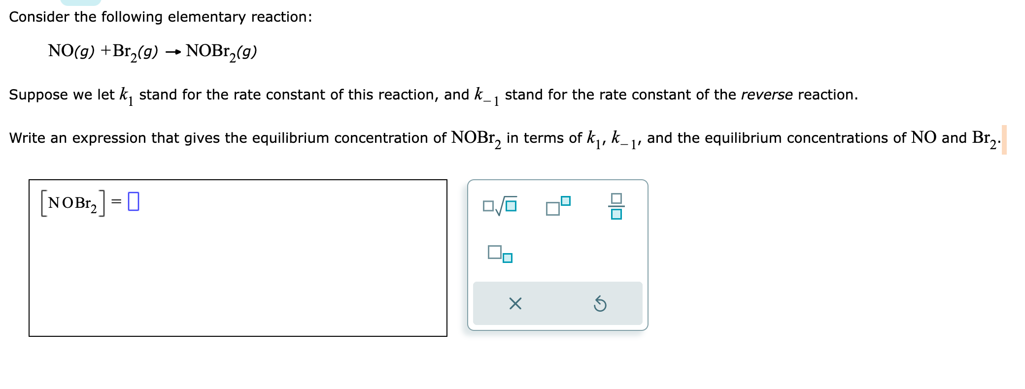 Solved Consider the following elementary reaction: | Chegg.com Solved Consider the following elementary reaction: | Chegg.com