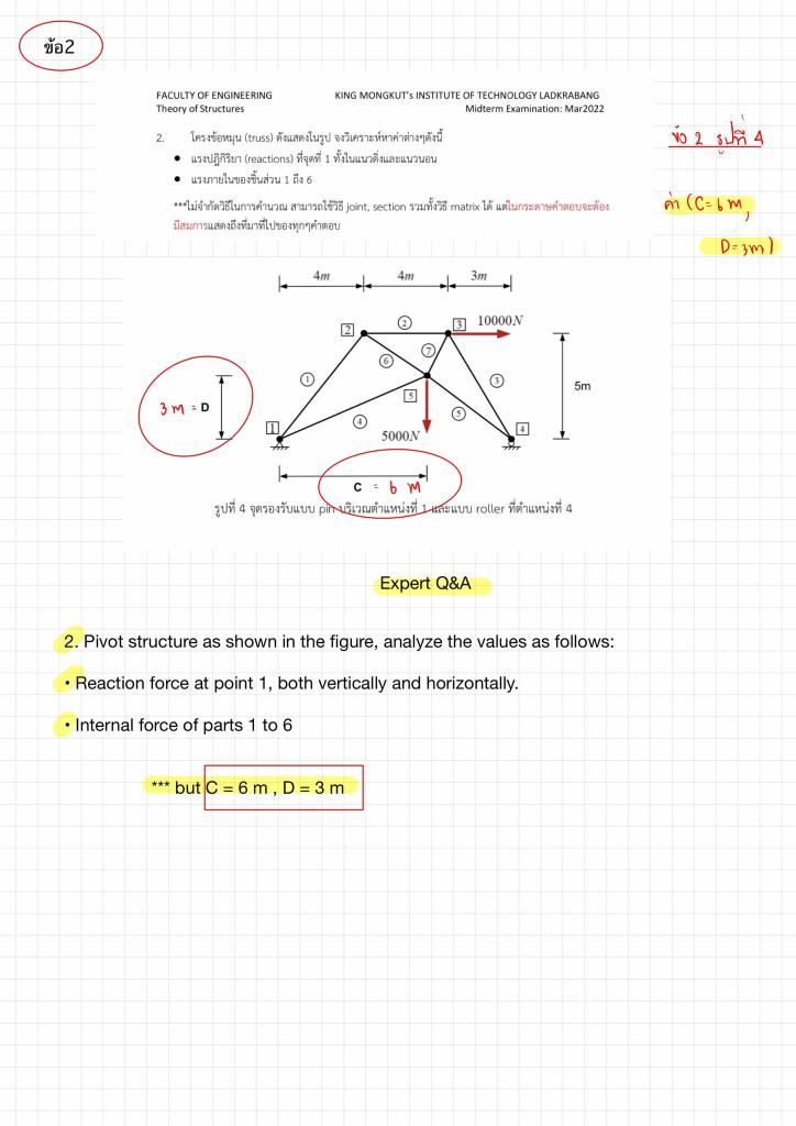 Solved 2. Pivot structure as shown in the figure, analyze | Chegg.com