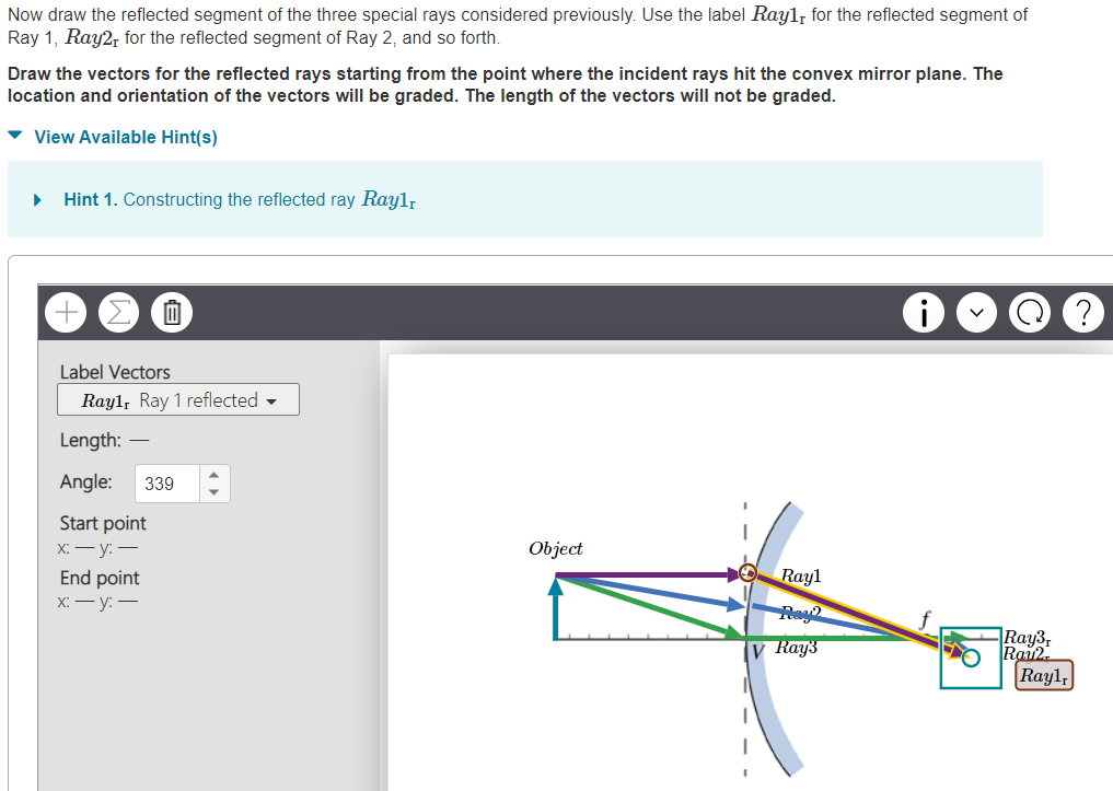 Solved Now draw the reflected segment of the three special | Chegg.com
