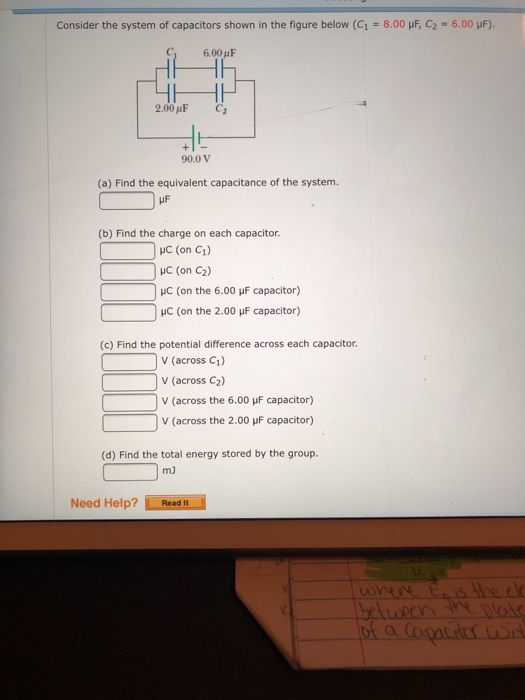 Solved Consider the system of capacitors shown in the figure | Chegg.com