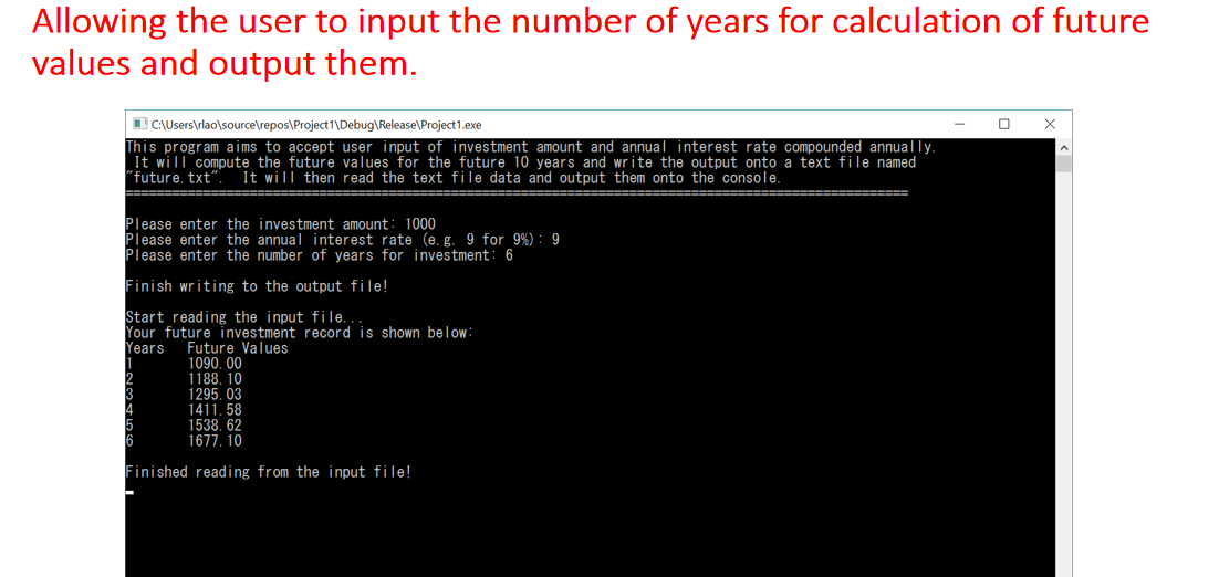 Solved - Financial applications: compute future investment | Chegg.com