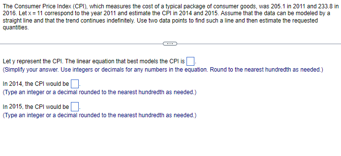 Solved The Consumer Price Index (CPI), which measures the | Chegg.com