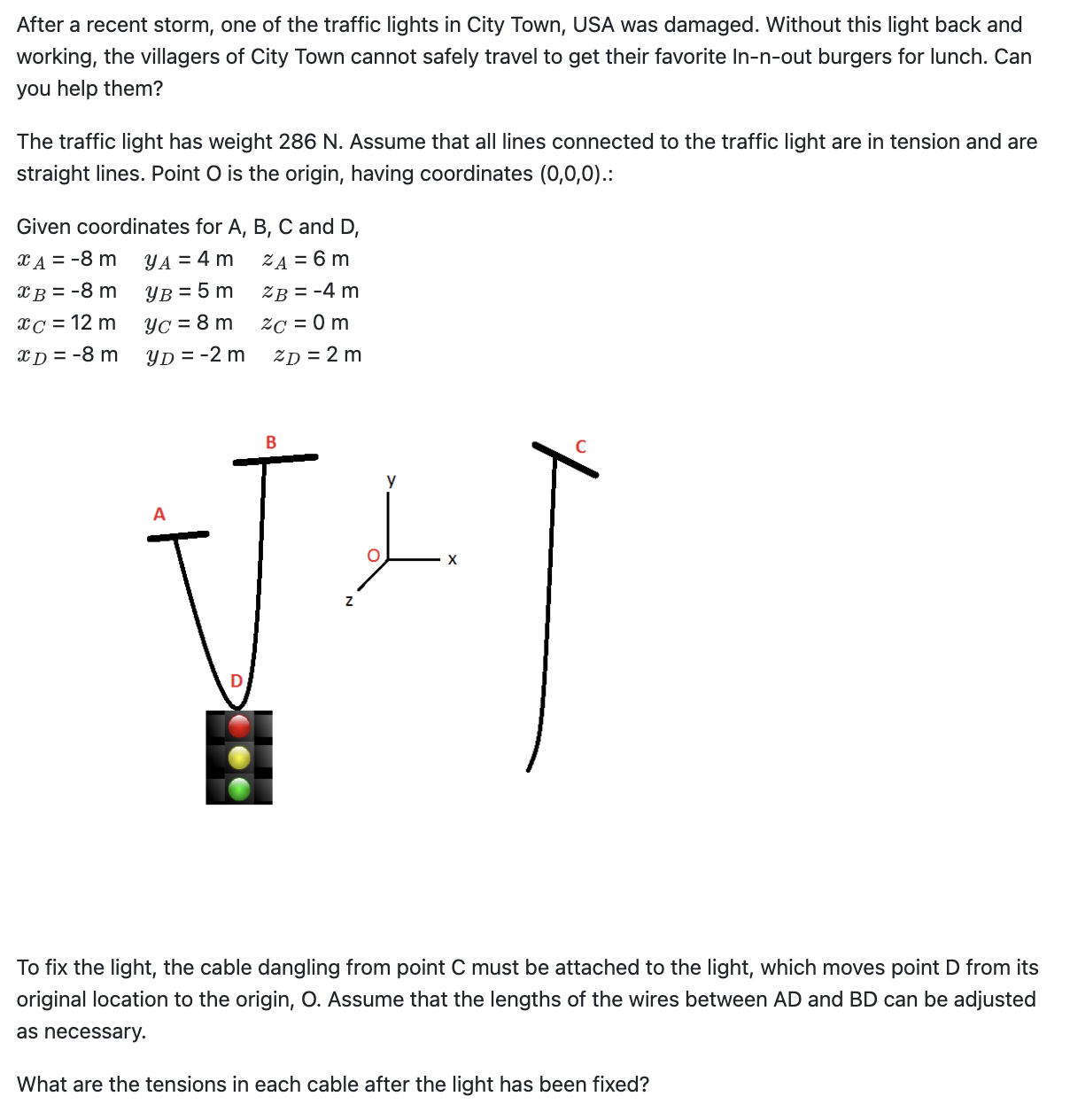 Solved After a recent storm, one of the traffic lights in | Chegg.com
